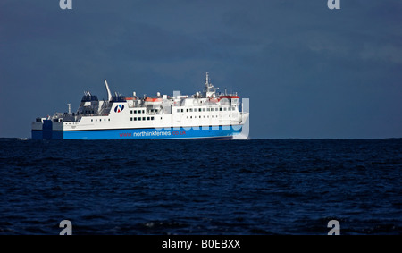 Northlink Ferries ferry boat, leaving Scrabster, Pentland Firth ...