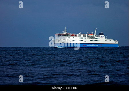 Northlink Ferries ferry boat, approaching Scrabster, Pentland Firth ...