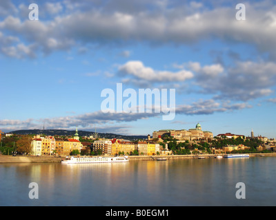 Panoramic photo about Danube river bank in Budapest Hungary with ...