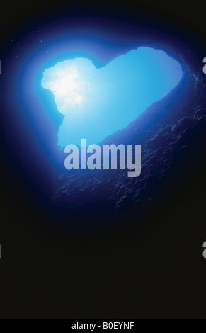 The Underwater Cave Of A Heart Shape Stock Photo - Alamy