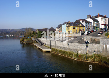 The teifi estuary west of Cardigan town wales with Georgian house ...