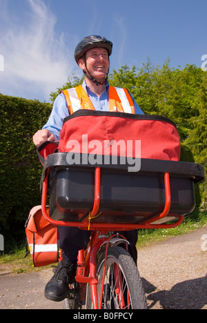 postman delivering letters on bike post 1940's bag cycle parcels ...