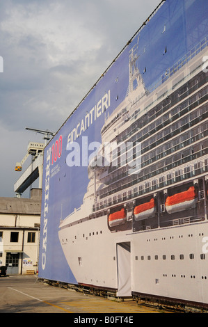 Monfalcone (Italy), shipyards Fincantieri, cruise ship of the Carnival ...