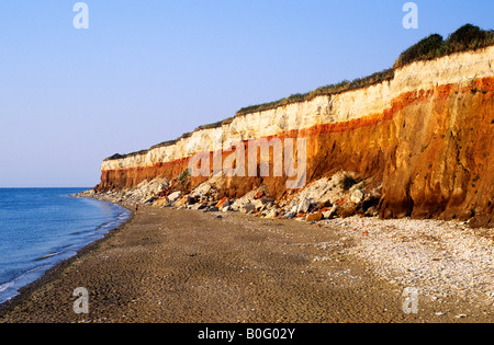 Cliffs of striped sedimentary rock at Hunstanton Norfolk England Stock ...