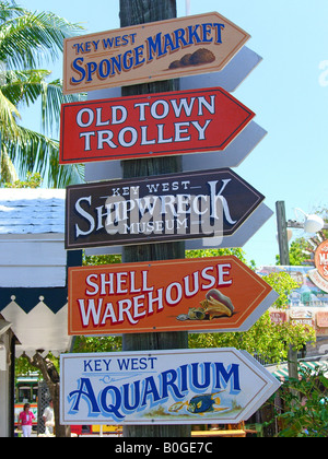 Sign for Old Town Trolley Old Town Key West Florida USA Stock Photo - Alamy