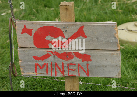 GERMAN WW2 MINEFIELD SIGN Stock Photo - Alamy