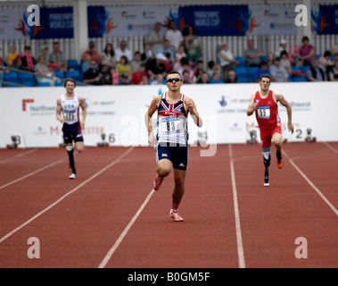 sprinter winning race at paralympic world cup manchester 2008 Stock ...