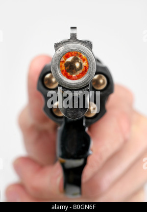Gun firing bullet Stock Photo - Alamy