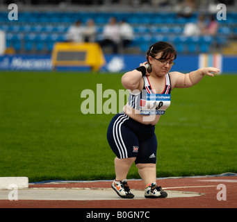 dwarf shotputter at paralympic world cup manchester 2008 Stock Photo ...