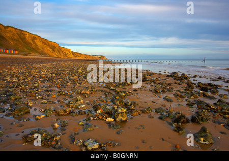 A view towards Cromer from East Ruston beach on the North Norfolk Coast ...