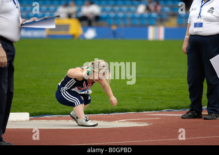 dwarf shotputter at paralympic world cup manchester 2008 Stock Photo ...