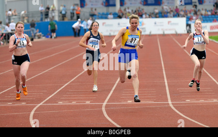 sprinter winning race at paralympic world cup manchester 2008 Stock ...