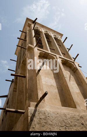Traditional windcatcher cooling tower, Al Fahidi Historic neighbourhood ...