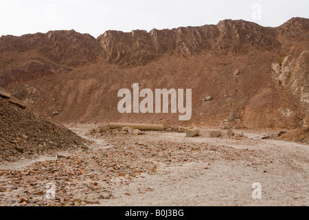 Unfinished columns in the quarry site of Mons Claudianus, Eastern ...