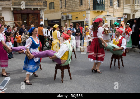 Traditional Folk Dancers Victoria Gozo Malta Stock Photo - Alamy