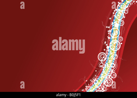 Vector illustration of a celebrative background with waved lined art ...