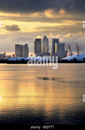 A view, showing the O2 and the Canary Wharf area, from a capsule on the ...