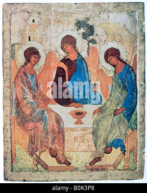 Trinity, Russian Icon, religious art, saint, city museum Pskov, Russia ...