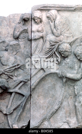 Detail from the Great Frieze of the Pergamon Altar, 180-159 BC. Artist ...