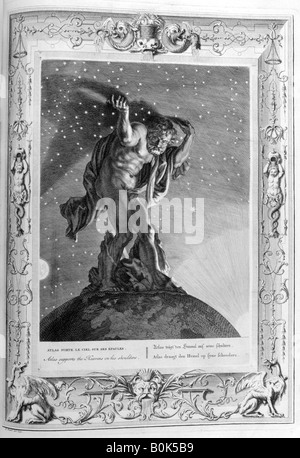 "Atlas Supports the Heavens on His Shoulders" by Bernard Picart (1731 ...