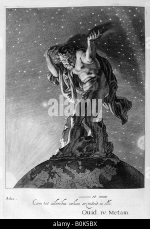 "Atlas Supports the Heavens on His Shoulders" by Bernard Picart (1731 ...