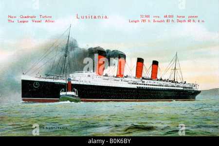 The RMS Lusitania, 1900's Stock Photo - Alamy