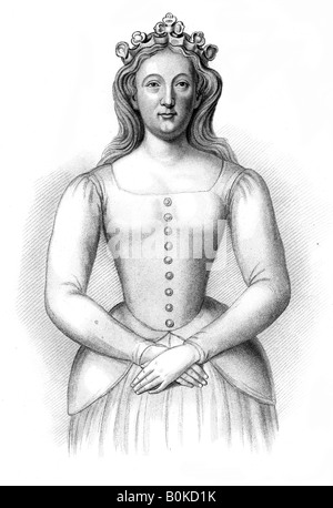 Philippa of Hainault, consort of King Edward III of England. Steel ...