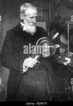WILLIAM CROOKES (1832-1919) English chemist. Experimenters taking an x ...