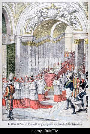 Death and Funeral of Pope Leo XIII Procession in Sistine Chapel ...