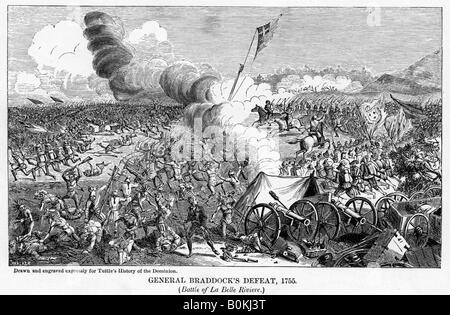 Defeat of British General Edward Braddock Fort Duquesne French Indian ...