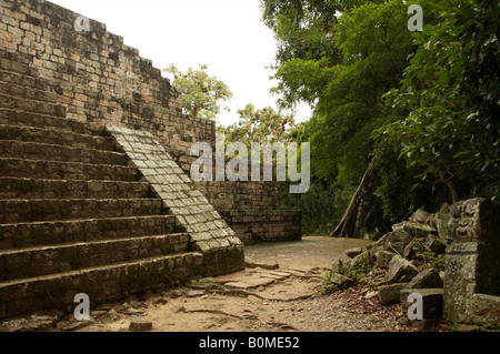 The Great Plaza of Copán Ruinas with Structure (Temple) 4 in the ...