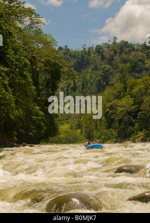 COSTA RICA Whitewater enthusiasts rafting on the Reventazon River ...