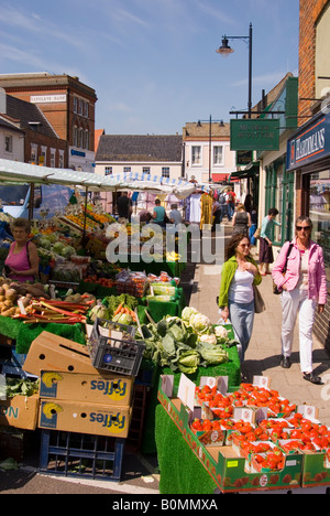 Friday Market At Beccles Town Centre,Suffolk,Uk Stock Photo - Alamy