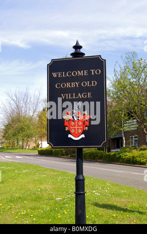 Welcome to corby sign Stock Photo - Alamy