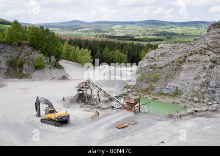 Excavation of Craiglash stone & scottish granite Quarry machines at ...