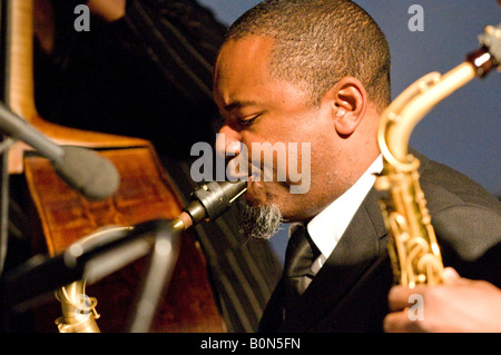 Denys Baptiste (tenor saxophone Stock Photo - Alamy