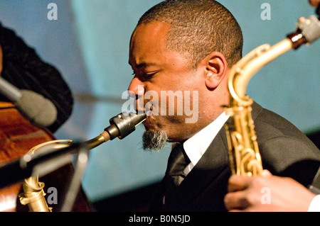 Denys Baptiste (tenor saxophone Stock Photo - Alamy