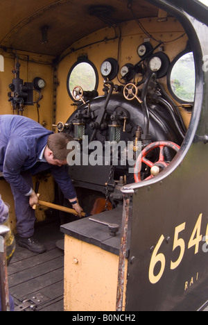 Steam locomotive firebox North Norfolk Railway Sheringham Norfolk UK ...