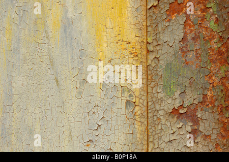 Rusty painted metal wall texture background. Light pink grunge / grungy ...