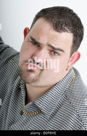 Mean looking man Stock Photo - Alamy