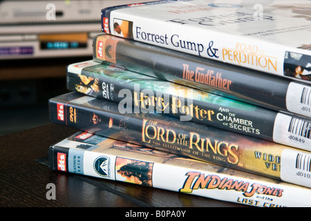 A pile of pirated DVDs of popular movies. *** For legal non-pirated ...