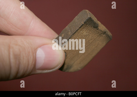 A lump of Moroccan hashish or cannabis resin. Amsterdam, The ...