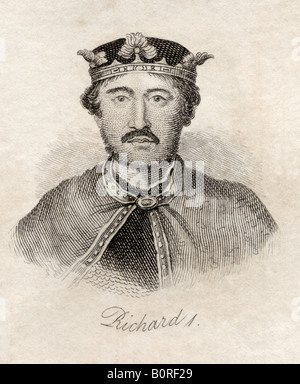 Richard I or Richard the Lionheart, portrait. King of England from 1189 ...