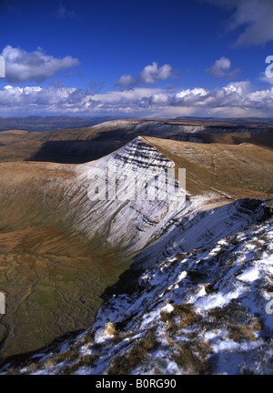 Cribyn from the summit of Pen Y Fan, Brecon Beacons National park ...