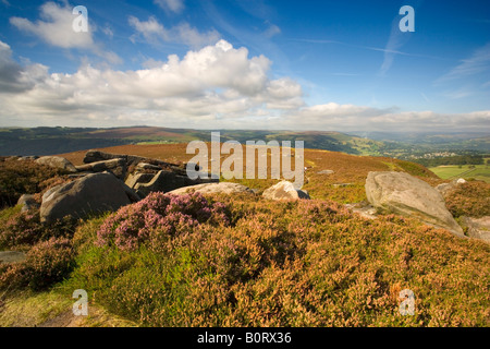 Millstone Edge above Hathersage in the Peak District Stock Photo - Alamy