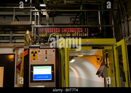 Entrance to large hadron collider viewing tunnel CERN Stock Photo - Alamy