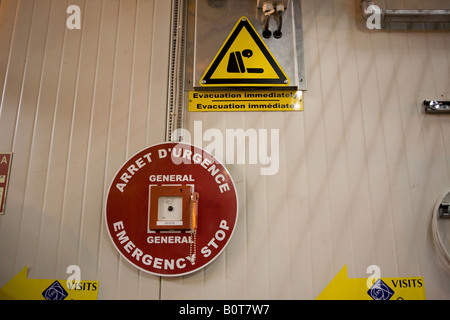 Alarm sign CERN Stock Photo - Alamy