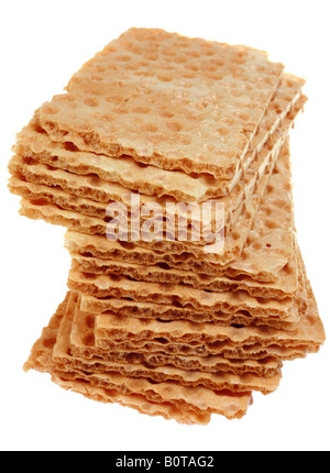 Krisp bread detail isolated on white background Stock Photo - Alamy