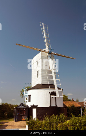 Saxtead Green Post Mill, restored windmill, Saxtead Green village ...