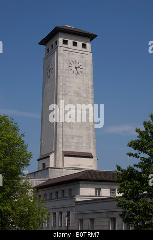 Clock Tower Newport Civic Centre South East Wales Stock Photo - Alamy